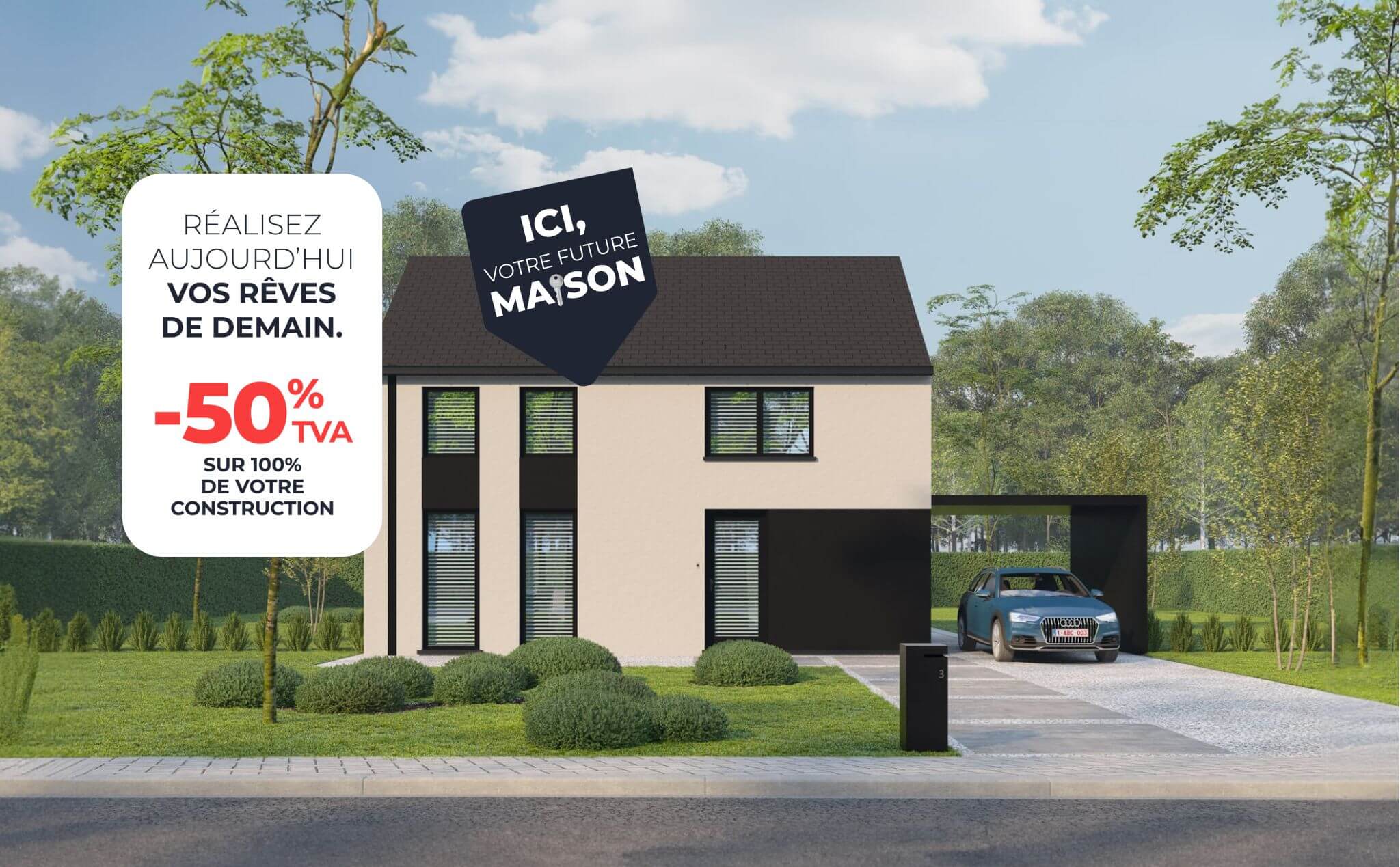 Maisons Blavier - Construction clé sur porte sur mesure